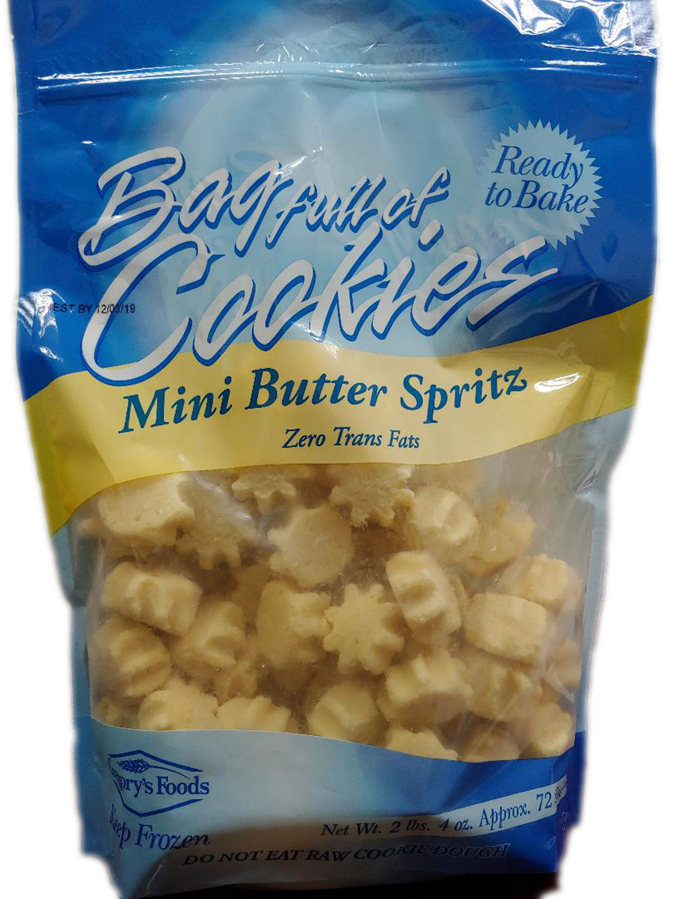 Bag of Cookies in Colorado stores. Cookies by Gregory's Foods, Eagan, MN