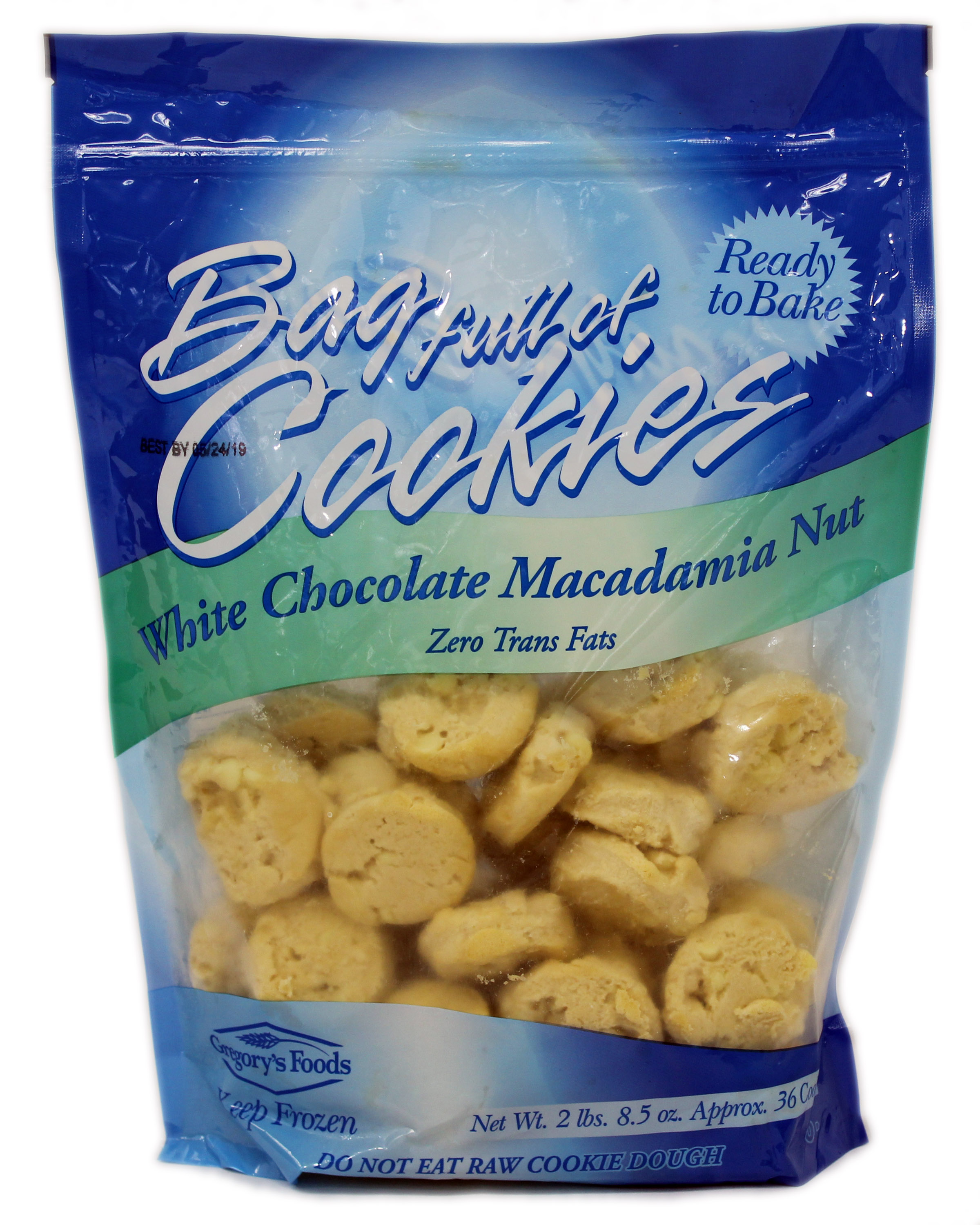 Bag of Cookies in Minnesota stores. Cookies by Gregory's Foods, Eagan, MN