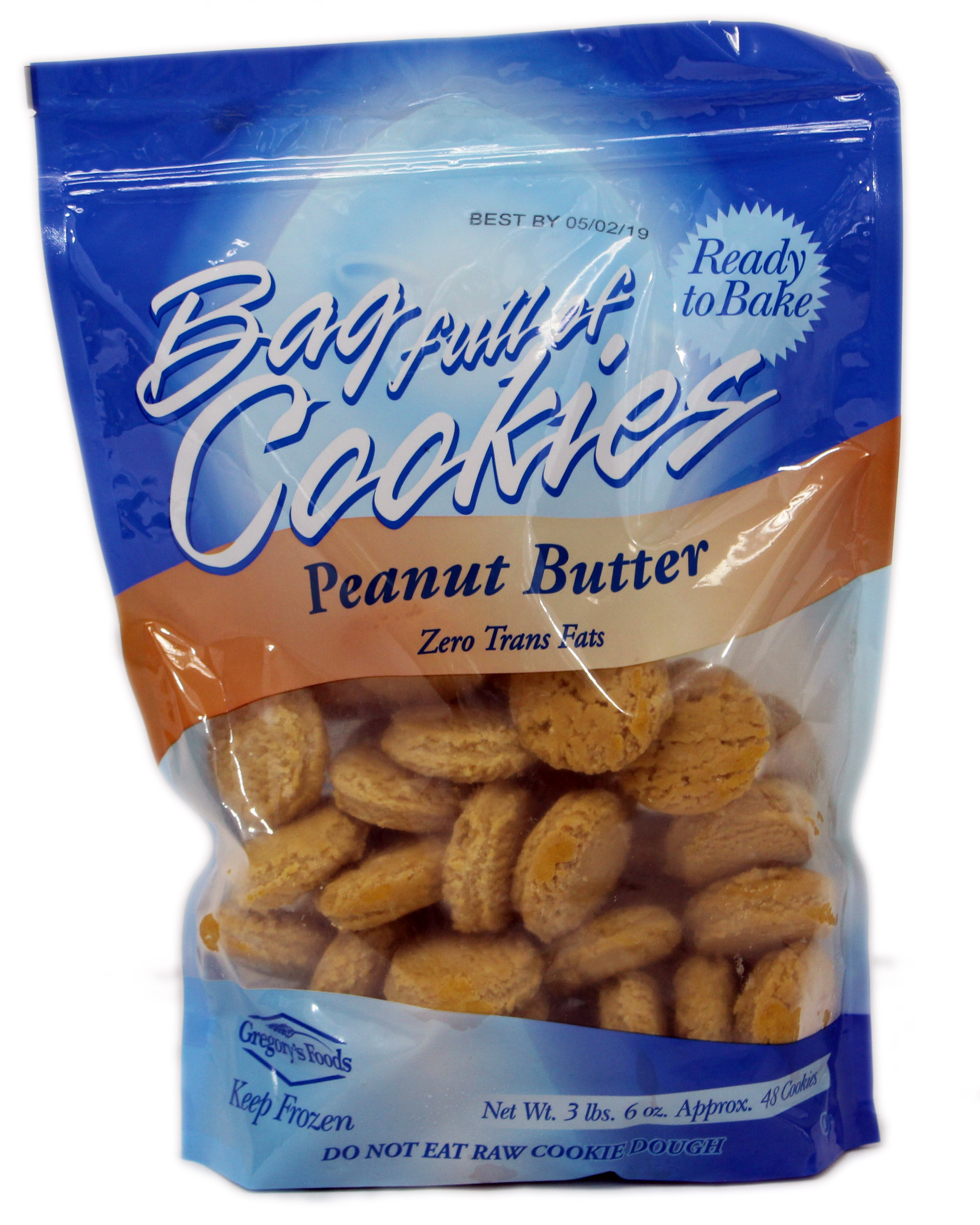 Bag of Cookies in Nebraska stores. Cookies by Gregory's Foods, Eagan, MN